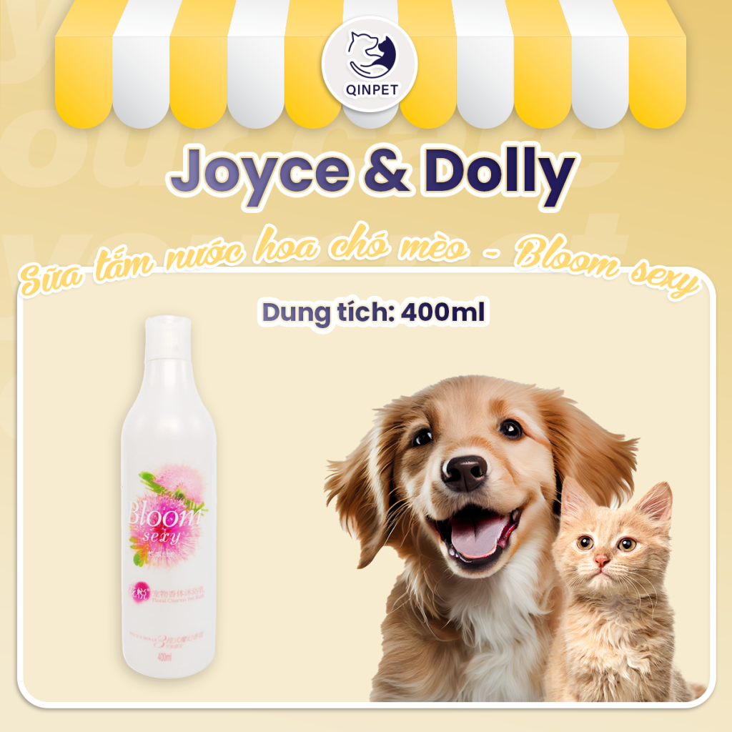 Sữa tắm nước hoa cao cấp cho chó mèo Joyce & Dolls Sexy Bloom 400ml ...
